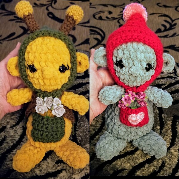 Bitty Whimsy Folk / Crochet Pattern / Whimsical Friends - Etsy