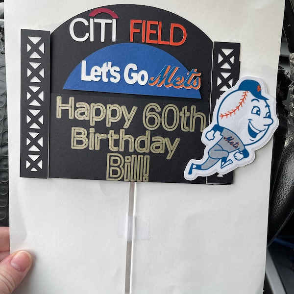 NY Mets Birthday Cake Topper/ny Mets Birthday Party/citi Field Cake ...