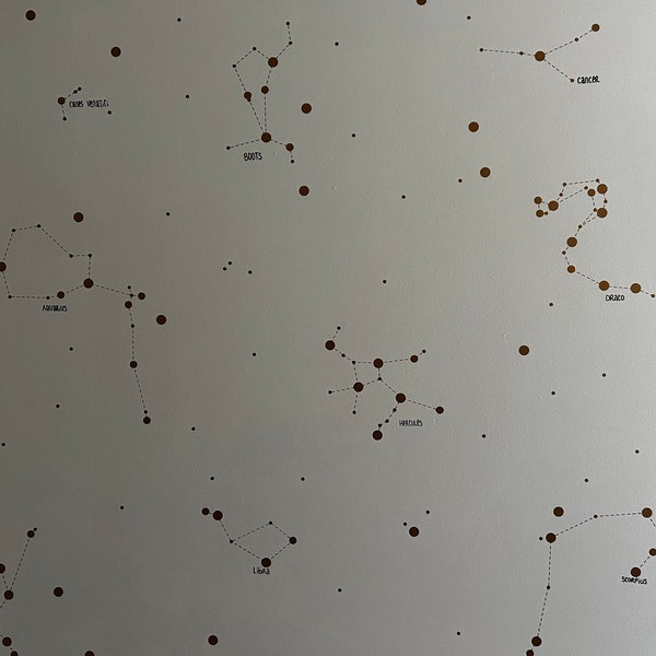 Gold Constellation Decals, Celestial Decor, Gold Star Constellations ...