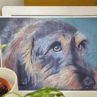Black Labrador Dog Wall Art Print, Abstract Colourful Labrador Abstract ...