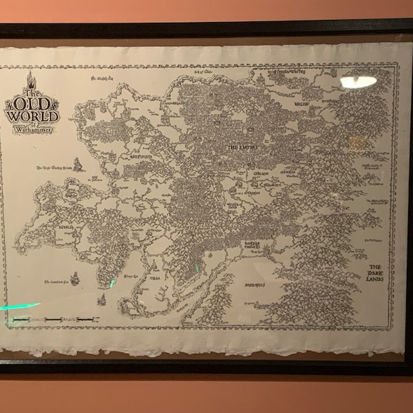 The Old World Map (warhammer) – Illustrated Map, Hand Printed on Hand ...