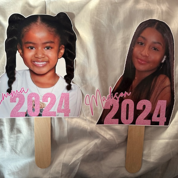 Custom Graduation Photo Fan| Personalized Graduation Fan| Grad Paddle ...