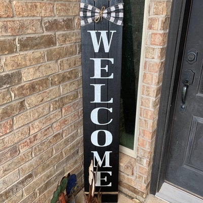 Farmhouse Rustic Welcome Sign, Welcome Sign for Front Porch, Front ...