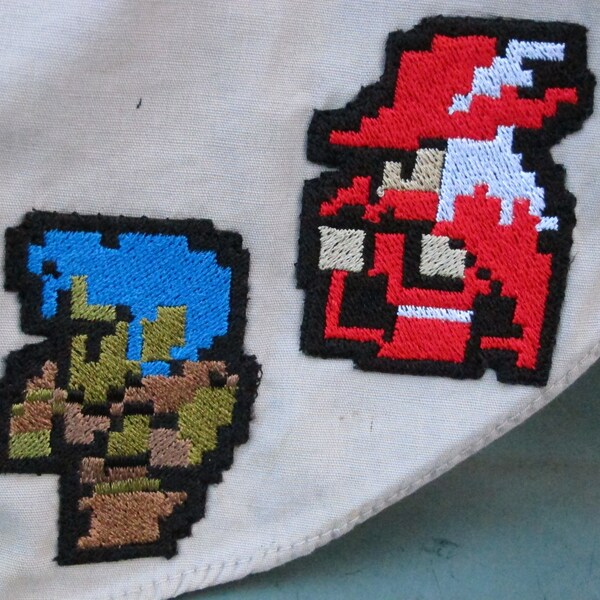 8 Bit Final Fantasy Thief Shiny Metallic Embroidery Iron on Patch. - Etsy