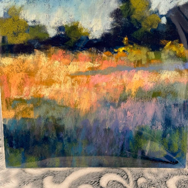 Pastel Painting "multi Colors Arboretum 1" 7"x 7" - Etsy