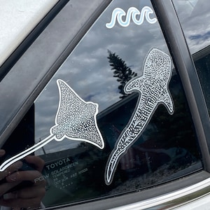 Clear Whale Shark 6 Inch Car Sticker Vinyl Sticker Endangered Species ...