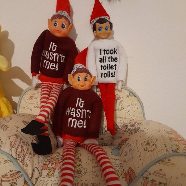 Christmas Elf Doll Jumpers. Lockdown 2020, Funny Jumpers, Quirky ...