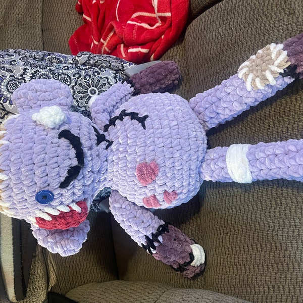 2-in-1 New & Worn Jumbo Hambo Crochet Pattern Pdf File // Amigurumi Marceline's Bear Plushie ...