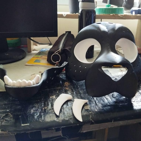 Fursuit Head Base 3D SABERTOOTH With Eye Blanks, Nose, Teeth, and ...