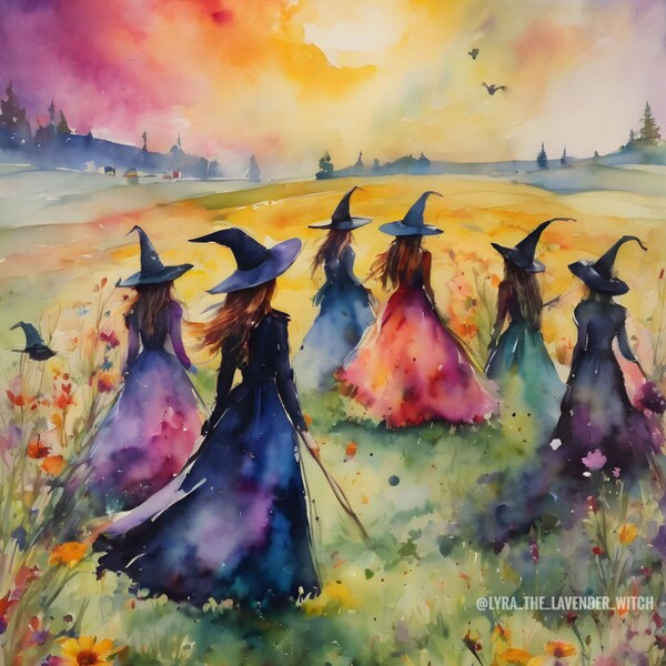 THE THREE SISTERS ~ Altar Print (download Only) ~ Witchy Watercolour ...