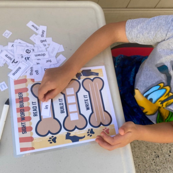 Sight Word Builder, Sight Word Practice, Spelling Game Printable, Learn ...