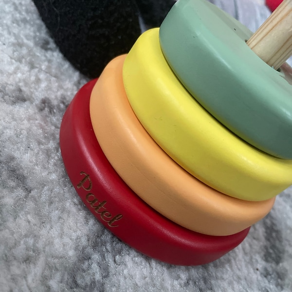 Easter Egg Stacker Wooden Baby Toy, Montessori Motor Skill Toys ...