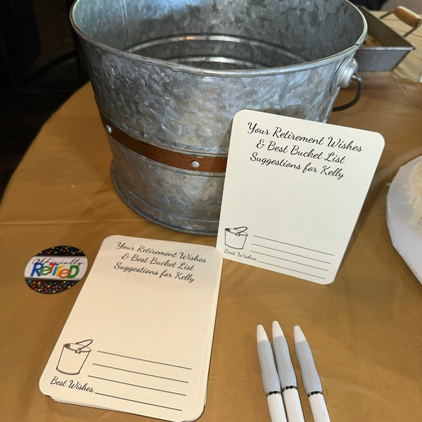 Set of 12 Retirement Wishes & Bucket List Suggestion Cards for ...