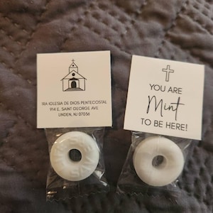 Church Welcome Mint Favors, Member Giveaways, Bible Study Scripture ...
