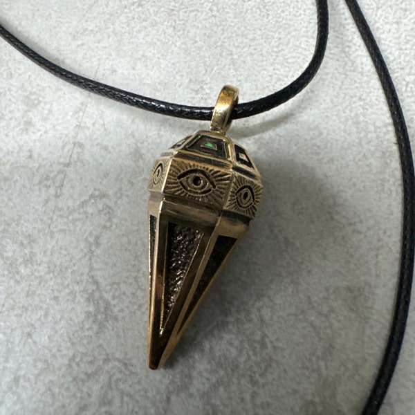 PENDULUM NECKLACE - Silver Plated Brass - 925 Sterling Silver - Bronze ...