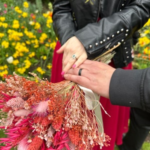 Burnt Orange Buttonhole Orange Dried Flower Boutonniere Autumn Themed ...