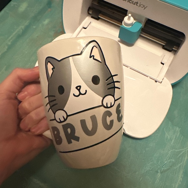 Cute Cat Layered SVG Cut File Name Label Frame Monogram Cutting File ...