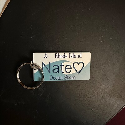 Personalized Engraved California Classic Replica License Plate Keychain ...