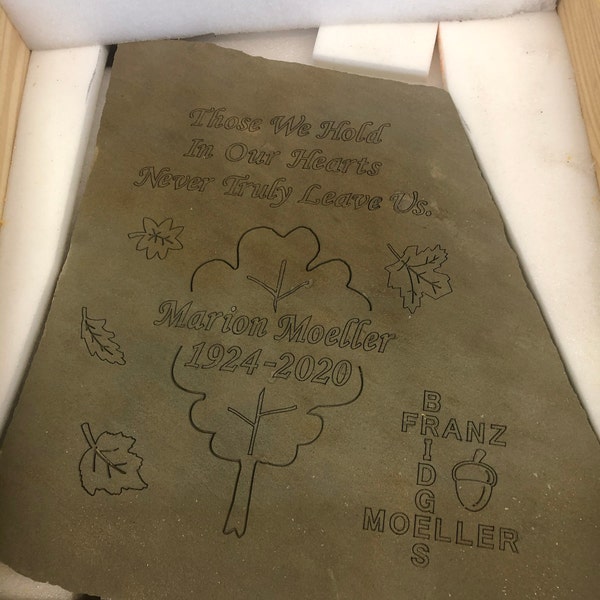 Custom Engraved Flagstone Rock Sign, Memorial, Headstone, Gravestone ...