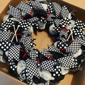 Racing Wreath, Race Car Wreath, Race Wreath, Racing Decor, Race Car ...