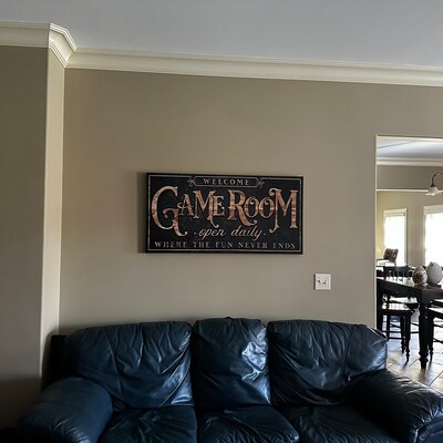 Personalized Game Room Sign Custom Family Last Name Modern Farmhouse ...
