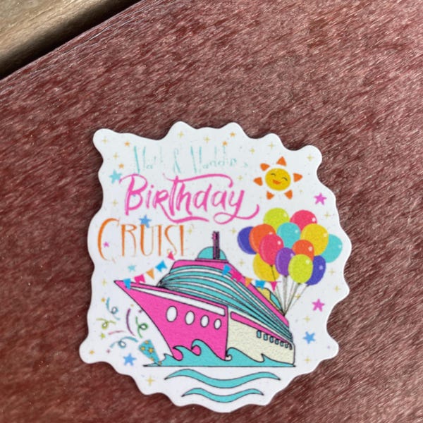 Personalized Birthday Cruise Magnet, Birthday Cake Ship Inspired Cruise ...