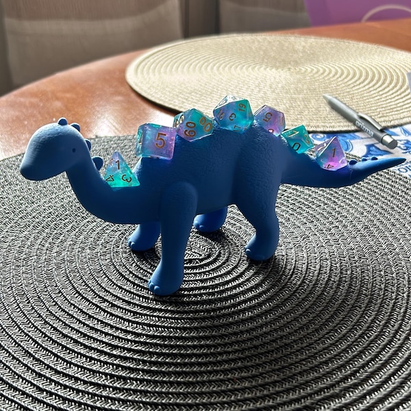 Shimmer Dienosaur Stegosaur Dice Holder Dungeons and Dragons Dice ...