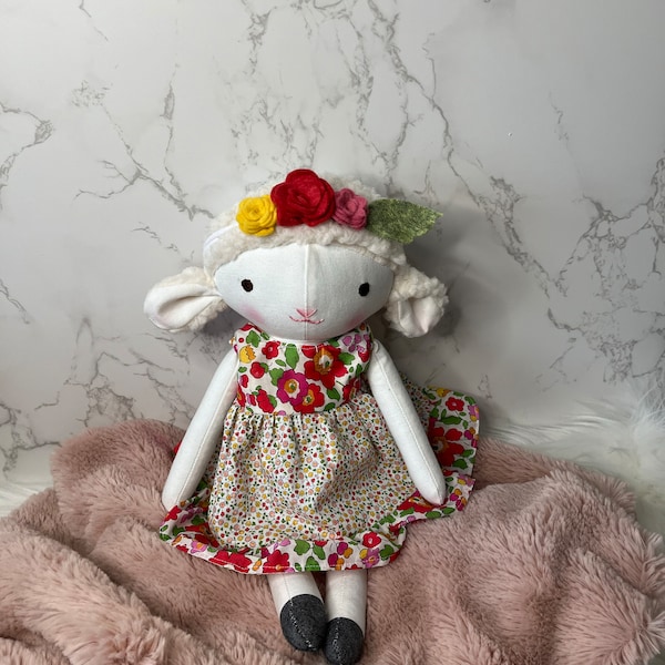 Lamb Sewing Pattern PDF - Make a Cloth Lamb Doll / Stuffed Animal Toy ...