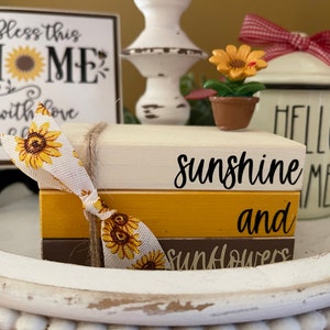 Dog Themed Mini Wood Book Stack/live Live Bark/ Tier Tray Decor/ Home ...