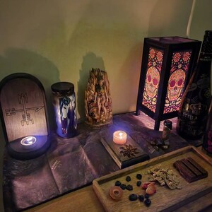 Protection Stave Tealight Candle Holder Odin Witch Pagan - Etsy