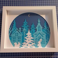 Christmas Shadow Box Svg Cut File, 3d Papercut Svg Template, Layered ...