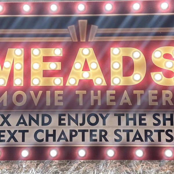 Custom Movie Theater Marquee Sign, Vintage Home Theater Wall Decor ...