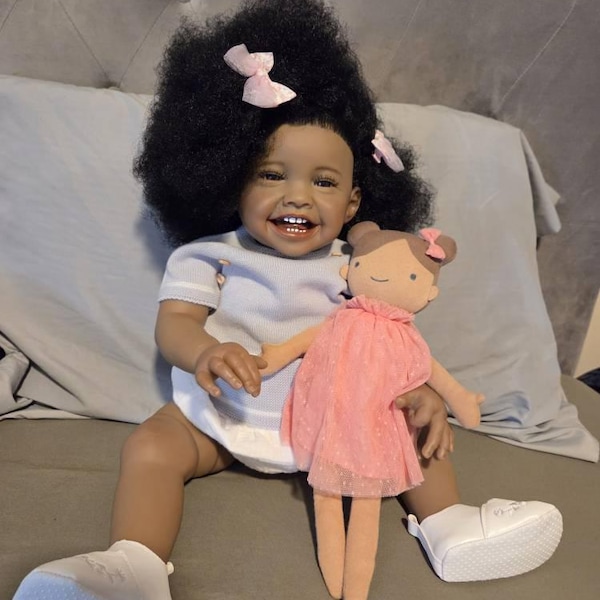 Reborn Baby Girl Doll Ashanti Full Body Solid Silicone, 34cm Mini ...