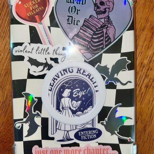 Villains Make Books Better Devilish Heart Bookish Reader Sticker Water ...