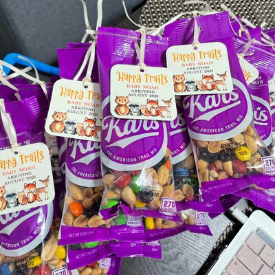 Happy Trails Tags,happy Trails Baby Shower Tags,trail Mix Tags,happy ...