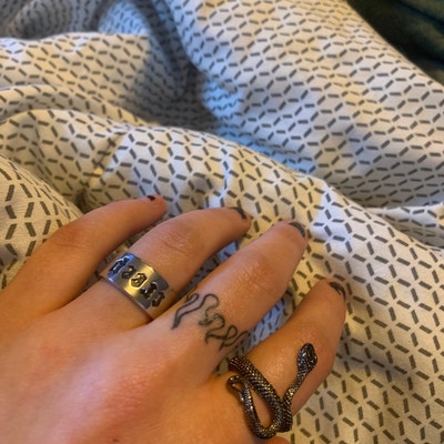 Creep Ring, Horror, Gothic, Halloween, Goth Jewelry, Aluminum Cuff Ring ...