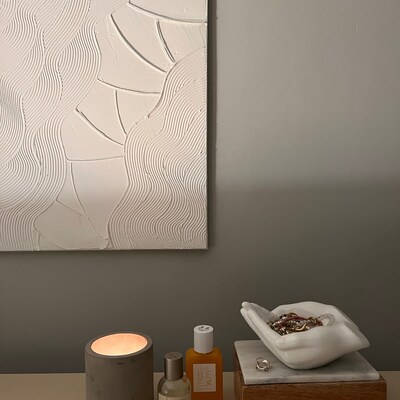 WAVEY Plaster Art Canvas Plaster Art Fluted 3d Wall Art Canvas Art ...