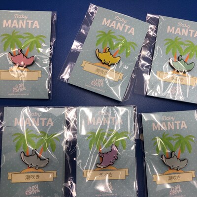 Enamel Pastel Baby Manta Pin - Etsy Canada