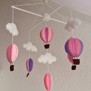 Vintage Baby Mobile, Muted Colors Baby Crib Mobile, Vintage Hot Air ...