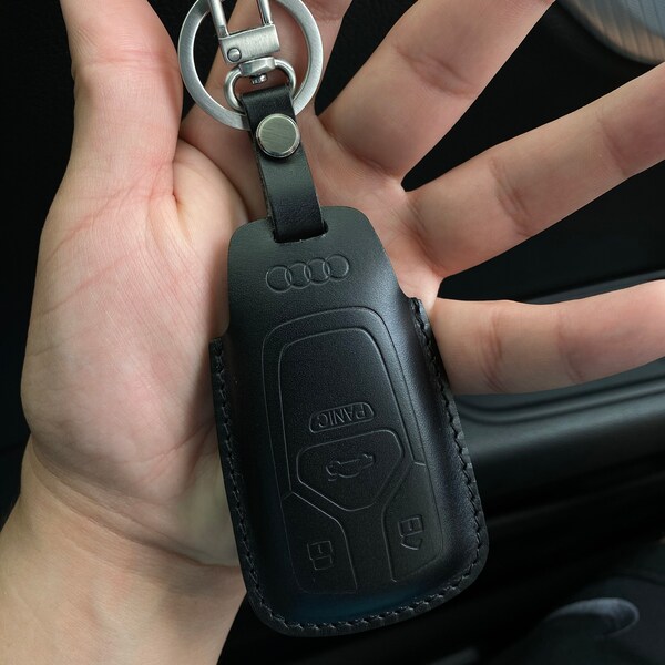 Audi Series [AD-02-4B] Key Fob Cover Leather Case - A4 Q7 Q5 TT A3 A6 ...