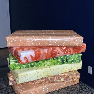 Cheeseburger Wrapping Paper Set Funny Holiday Birthday - Etsy