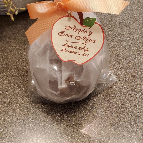 Apple Shaped Tag/wedding Favor Tags/apple Shaped Tag/apple Wedding ...