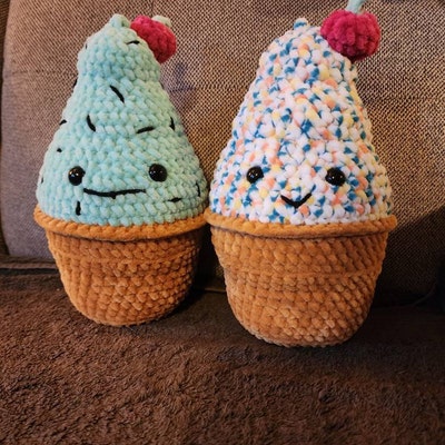 Ice Cream Cone Plush Crochet PATTERN Amigurumi - Etsy