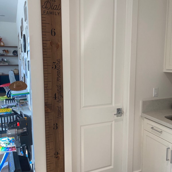 Height Chart Ruler - Wooden Height Chart - Growth Chart Ruler - Kids ...