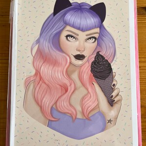 Black Girl Witch POC Art Print Gothic Home Decor Spooky - Etsy