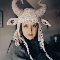 Crochet PATTERN: Krampus Hat / Ram Hat / Goat Hat / Wild Thing Hat ...