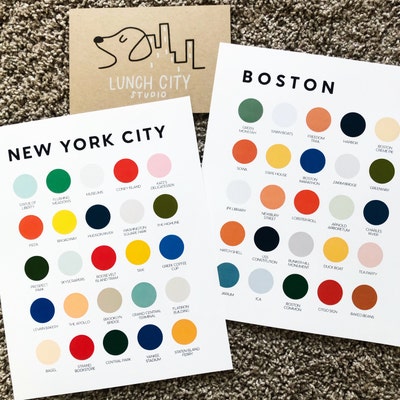 New York City Color Palette Print - Etsy