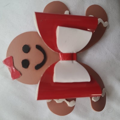 Christmas Gingerbread Bow Template, Christmas Bow SVG, Christmas SVG ...