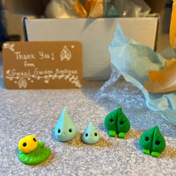 Tiny Cute Blobs, Micro Miniature, Handmade Clay Creature Figurine, Desk ...