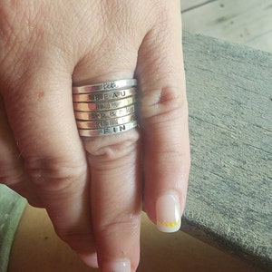 Class Ring Set Stackable Class Rings Affordable Class Rings Graduation ...